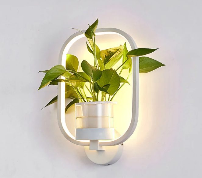 Aplique Luz Led Con Macetero Blanco FactoryHome – FactoryTech