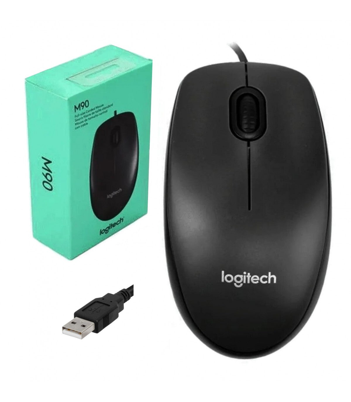 Mouse Logitech Alambrico USB M90 Negro – FactoryTech