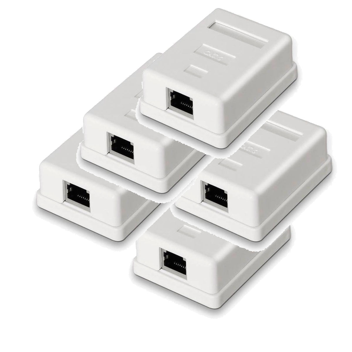 Packs 5 Rosetas Sobrepuestas RJ45 Cat6 Ulink UL-NTW6036 | FactoryTech